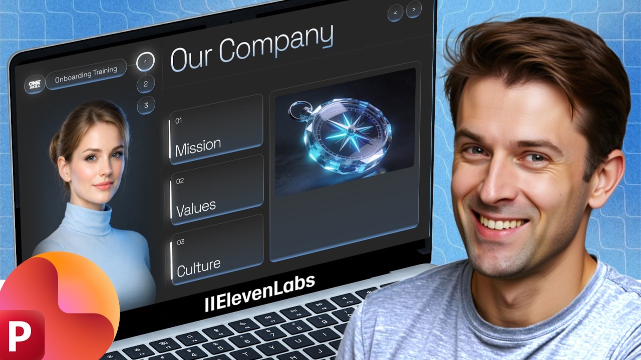 REALISTIC AI Avatars in PowerPoint with ElevenLabs [Tutorial + Free Slides]