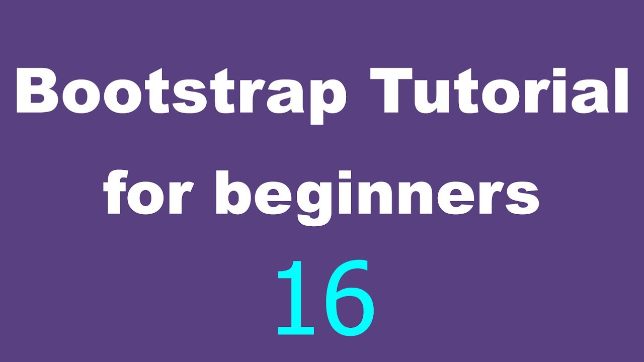 Bootstrap Tutorial for Beginners - 16 - Dropdown
