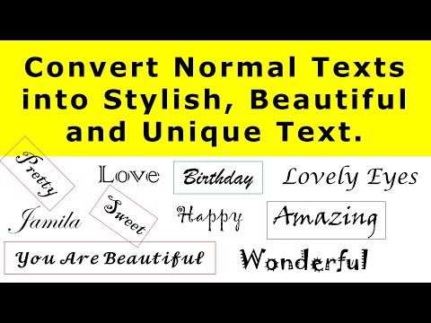 Stylish Font Generator - Convert Normal Text to a Beautiful Unique and Stylish Text - Free Online