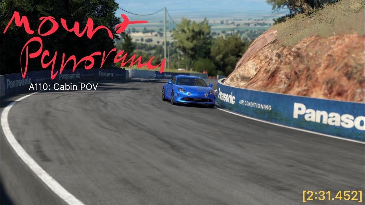 Mount Panorama A110 [2:31.452] cabin view ACC EVO