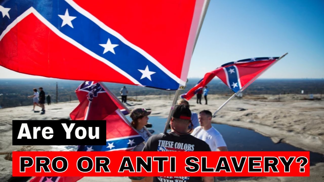 asked a guy in confederate flag shirt if he was pro or anti-slavery