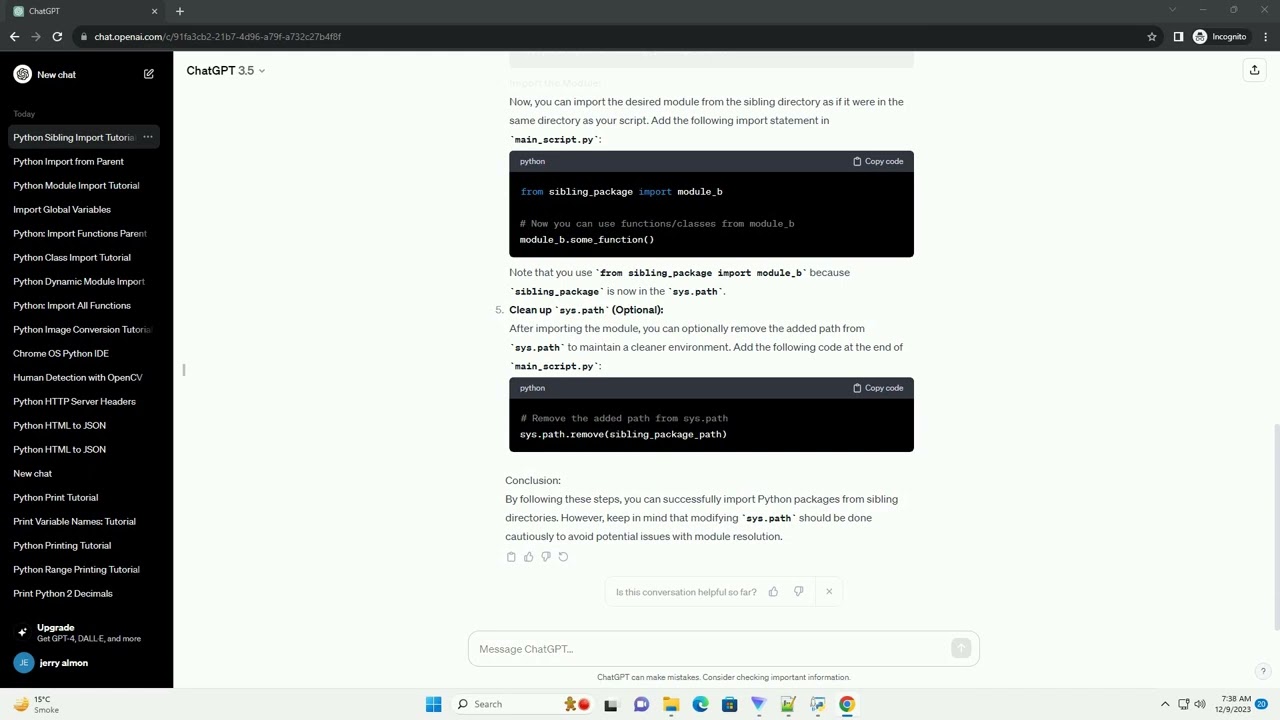 python import package from sibling directory