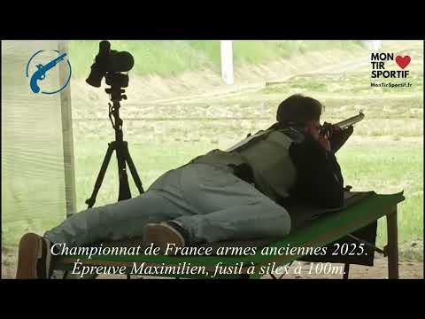 Championnat de France armes anciennes 2025.Épreuve Maximilien, fusil à silex à 100m.