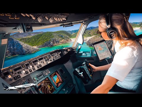 BOEING 737 Stunning LANDING IBIZA SPAIN Airport Runway 24 | Cockpit View | Life Of An Airline Pilot