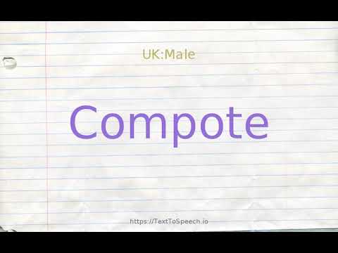 How to pronounce compote