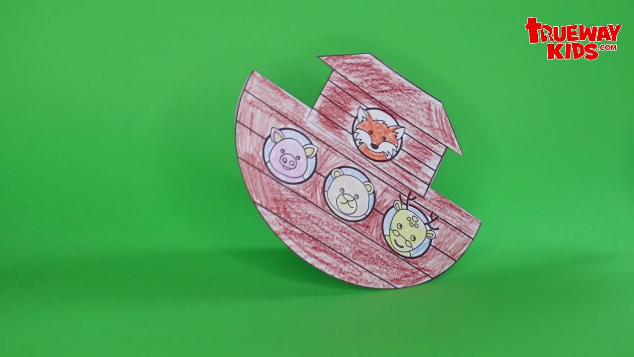 Rocking Noah's ark craft printable for kids