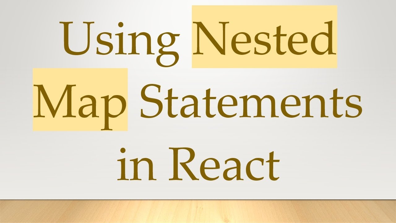 Using Nested Map Statements in React