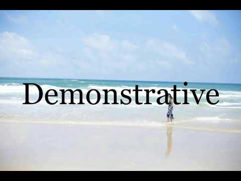 How To Pronounce Demonstrative🌈🌈🌈🌈🌈🌈Pronunciation Of Demonstrative