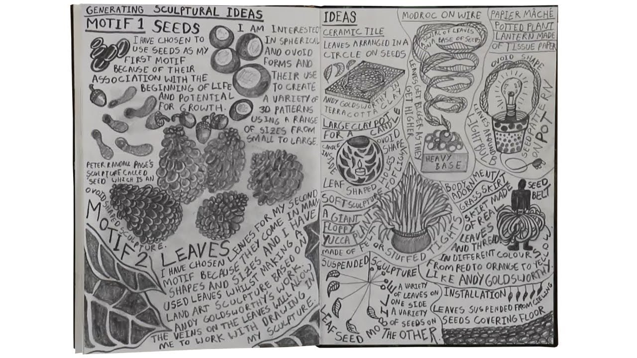 GCSE Art Sketchbook: Generating Sculptural Ideas
