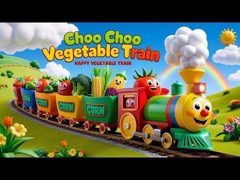 "🎶 Choo Choo Vegetable Train Song 🚂 | Fun Nursery Rhymes for Kids! 🌟 Sing Along & Dance!"