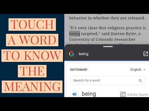 TAP TO SEARCH | CHROME BROWSER | TAP ON ANY WORD TO KNOW ITS MEANING WHILE READING ANY ARTICLE
