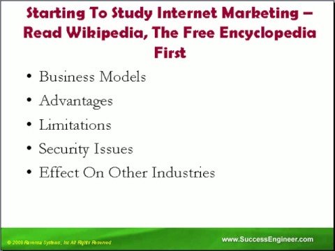STARTING TO STUDY INTERNET MARKETING - READ WIKIPEDIA, ...