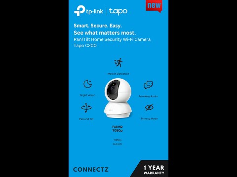 TP-LINK TAPO C200 Pan/Tilt Home Security Wi-Fi Camera 2MP 1080P Full HD #shorts #tplink #tapo