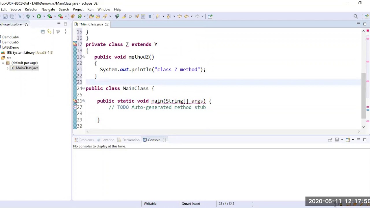 OOP with JAVA Lab6 Multilevel Inheritance