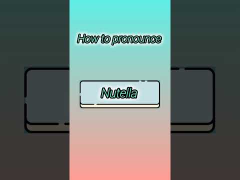 How to pronounce Nutella #english #howtosay #howtopronounce #pronounciation #nutella