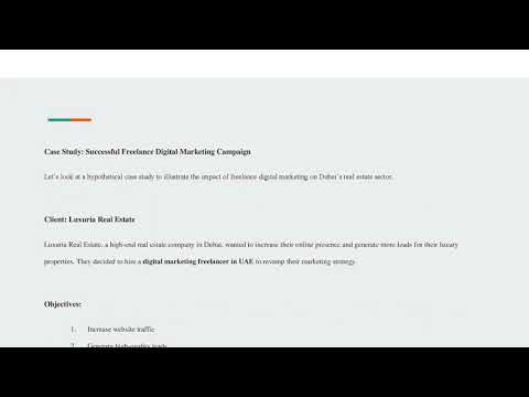 Freelance Digital Marketing for Dubai’s Real Estate Sector