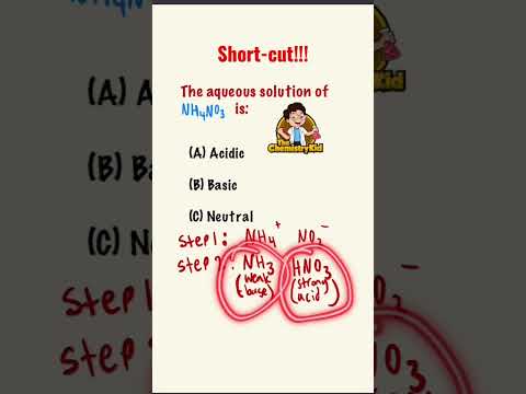 Acidic, Basic or Neutral? (Question And Answer)#chemistry #shorts