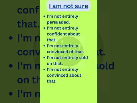 I am not sure #vocabulary #synonyms #englishsentences #learn #shorts