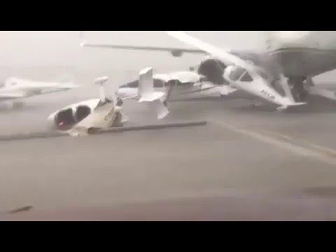 Heavy Wind, Rain Wreaks Havoc at 2016 Abu Dhabi Bizav Expo