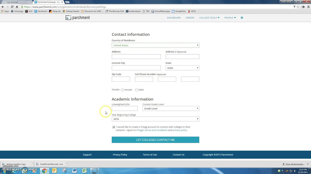 OSH CRC: How to request your transcript through Parchment