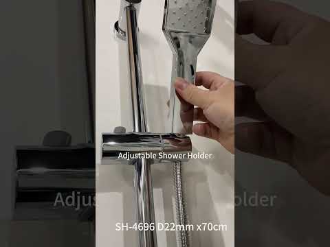 4696-1 Round 22mm Hand Shower Kit Bar Set with commodity shelf for lotion shampoo soap