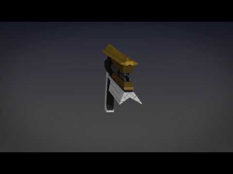 Destiny 2 Sunshot Exotic Hand Cannon 3D Model Turn-around
