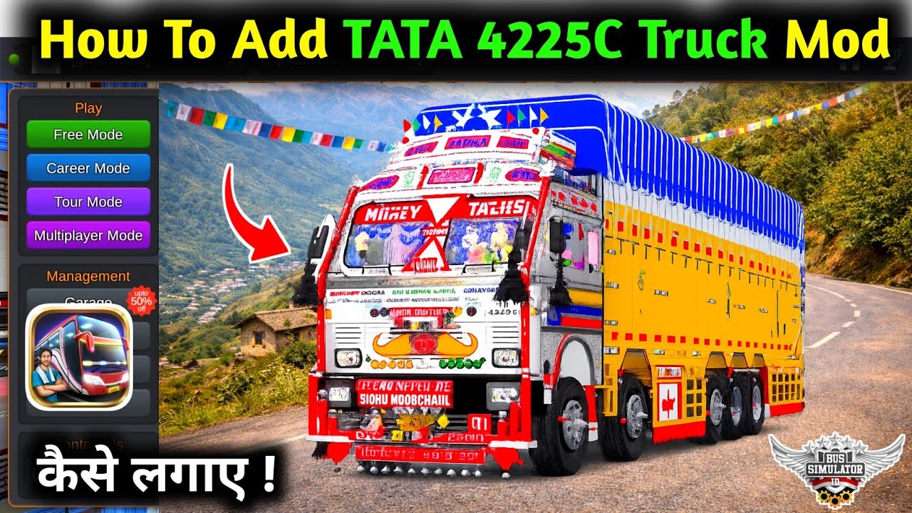 How To Add TATA 4225C Truck Mod In Bus Simulator Indonesia | New Indian Truck Mod 2026 🔥 Bussid Mods
