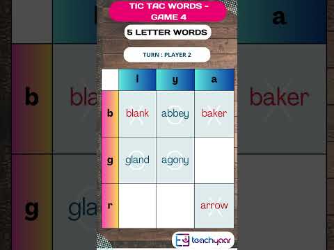 Tic Tac Toe with 5 Letter Words | Game 4