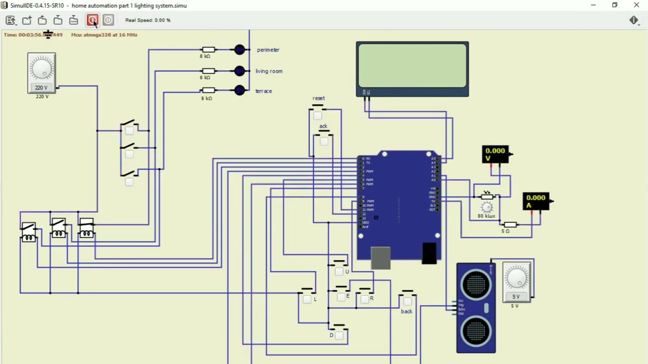 House Wiring with Arduino .Understanding SimulIDE