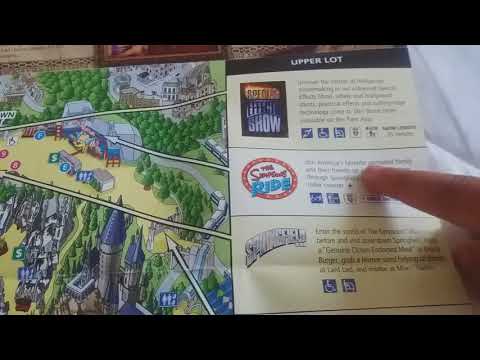The tour of the Universal Studios Hollywood map