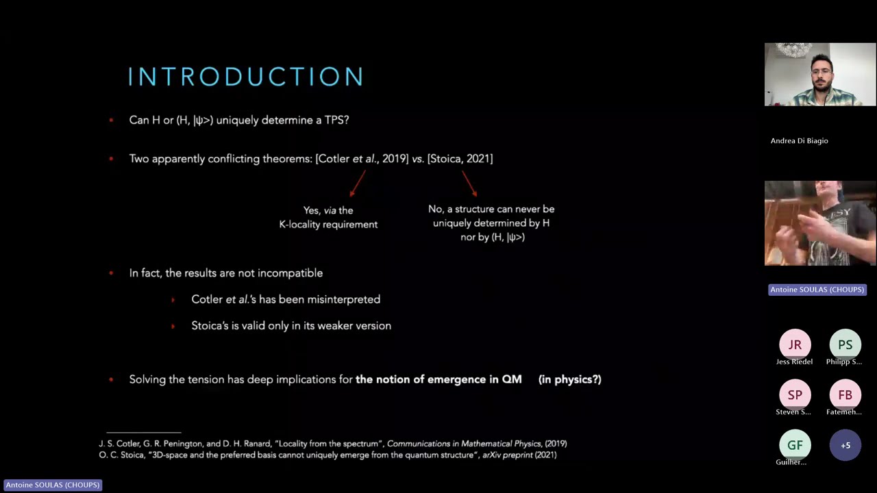 QW4 Antoine Soulas on the Emergence of Preferred Structures in Quantum Theory 2026.02.24