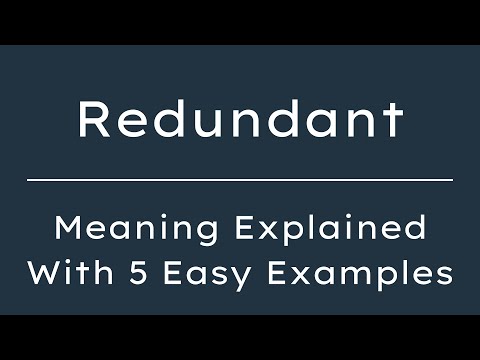 Redundant Meaning in English With 5 Example Sentences, Redundant Meaning in English