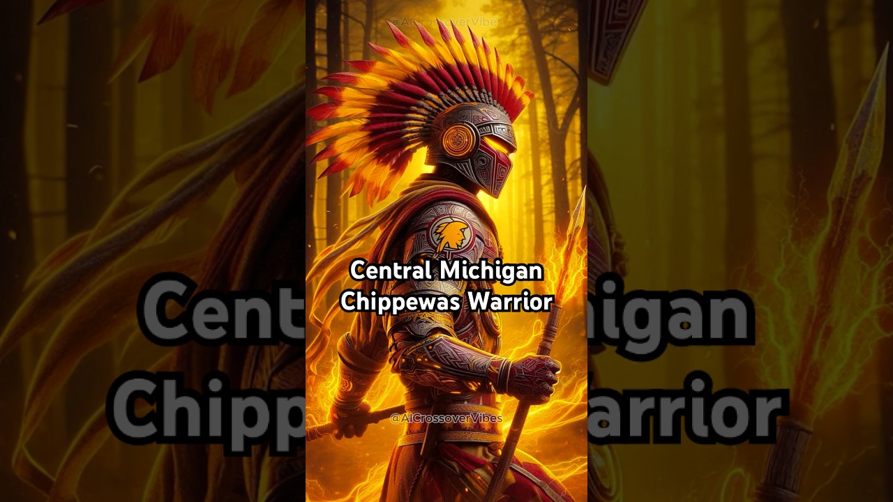If Central Michigan Chippewas Had A Warrior 🏈 #midjourneyai #aifusion #centralmichigan