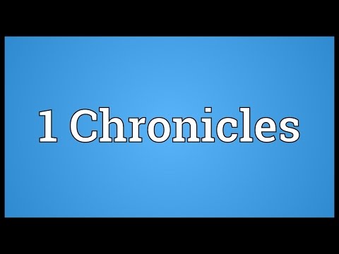 1 Chronicles Meaning