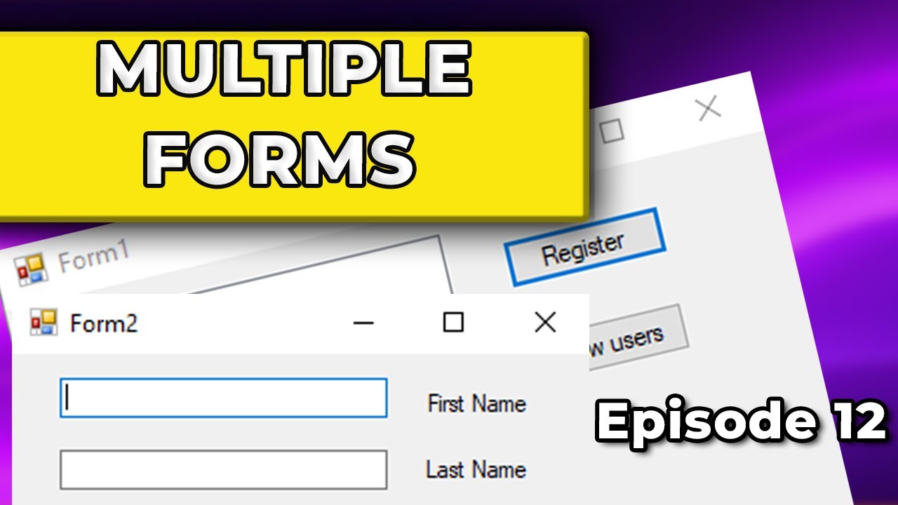 Visual Basic Tutorial #12 | Multiple Forms & Passing Data Between Them