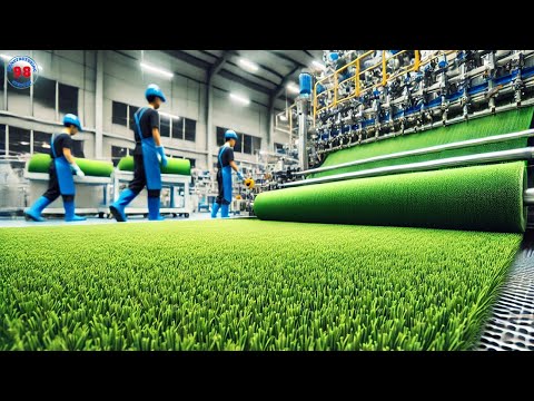 How Artificial Grass Is Made In Factory - Inside The Mass Production Factory