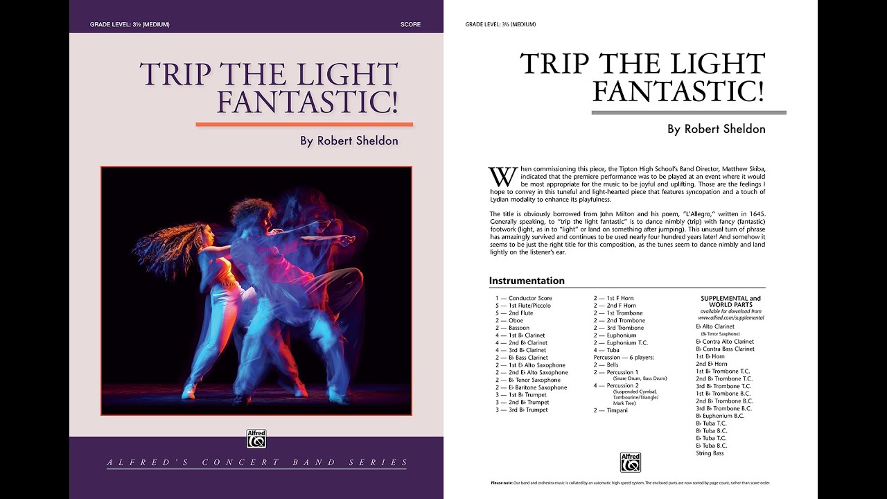 Trip the Light Fantastic!, by Robert Sheldon – Score & Sound