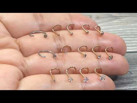 Different Types of Nose Piercing Jewelry - Hoop, Stud, Screw, Fishtail, Ring - BodyJ4You
