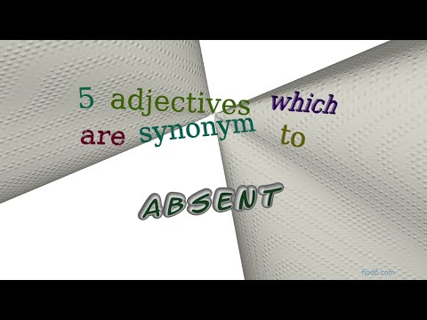 absent - 5 adjectives synonym to absent (sentence examples)
