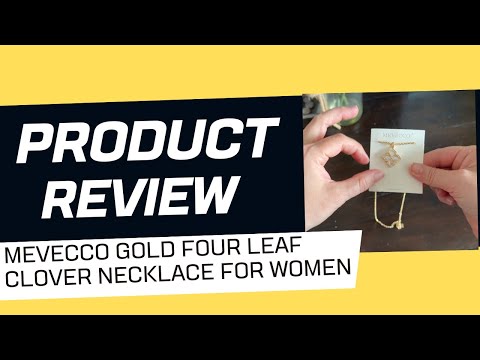 MEVECCO Gold Four Leaf Clover Necklace for Women REVIEW!