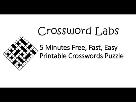 5 Minutes Creating Free, Fast, Easy Printable Crosswords Puzzle
