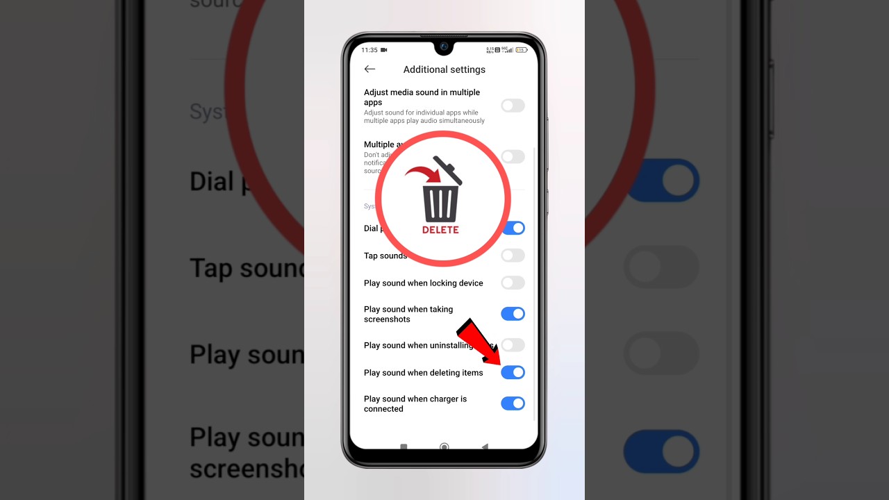 Android phone mein delete sound kaise on kare | How to enable delete sound on MI phone #techfrack