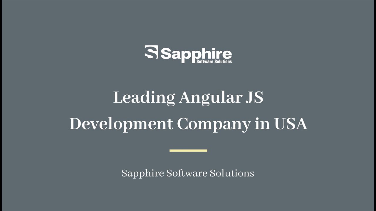 Unleash Innovation with Sapphire: Your Premier Angular JS Development Company in the USA! 🚀