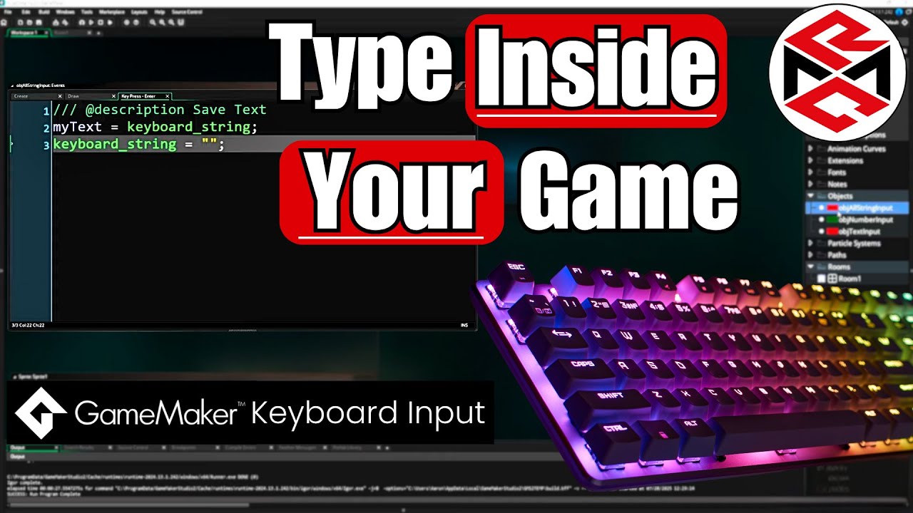 How to Accept Keyboard Input in GameMaker