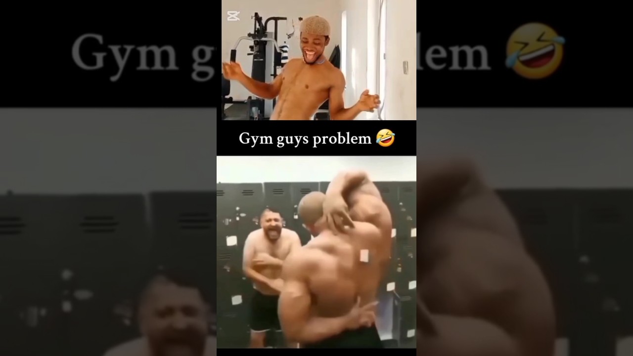 The body builder muscle man can't remove the tape  on his back , funny videos 😂😂