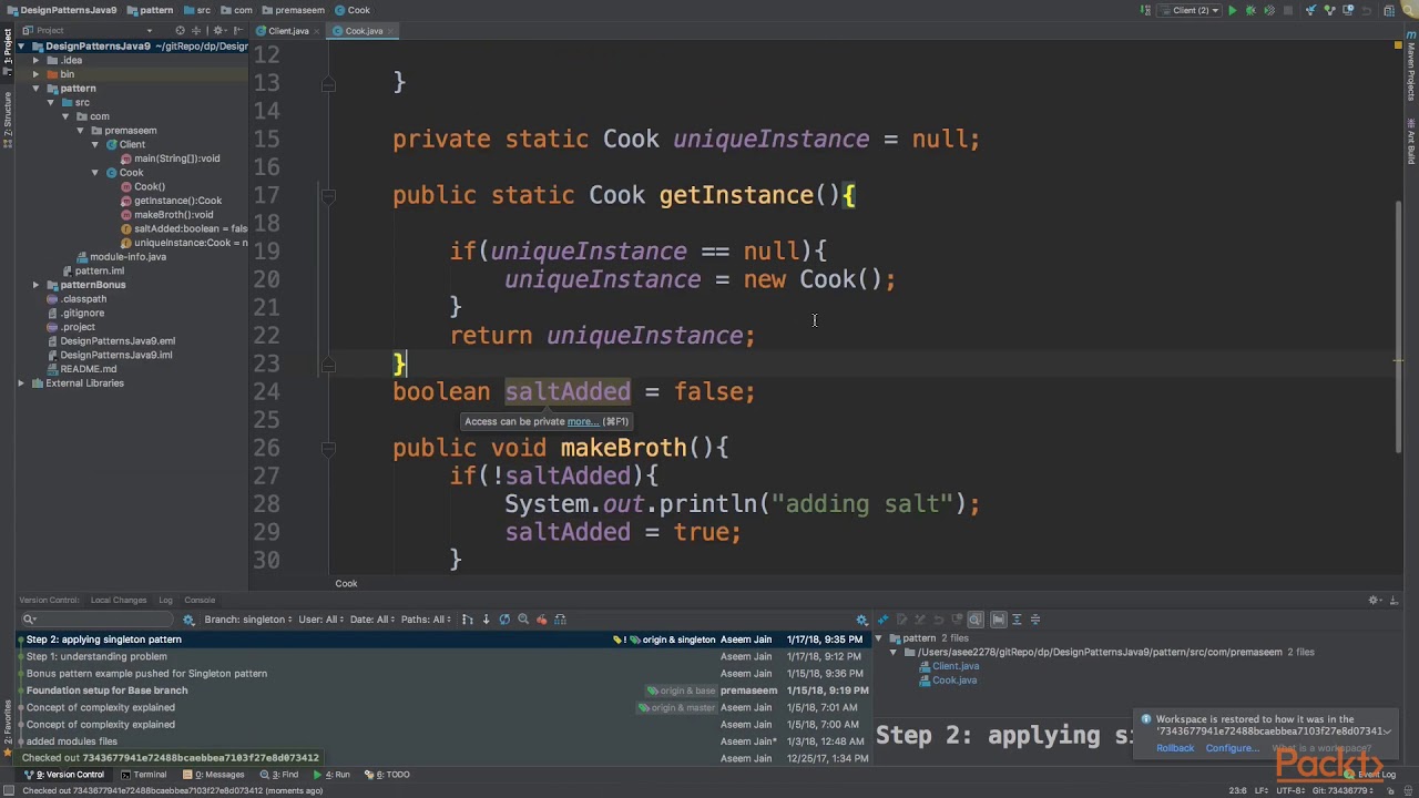 Learn Design Patterns with Java : Singleton Design Pattern  | packtpub.com