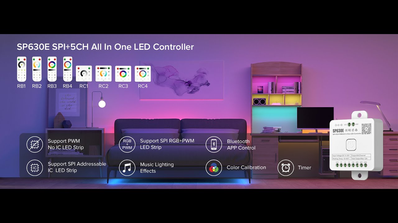 BTF-LIGHTING: Watch this! You should know SP630E Setup | SPI+5CH All In One Bluetooth LED Controller