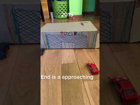 Abandoned toys r us cardboard model