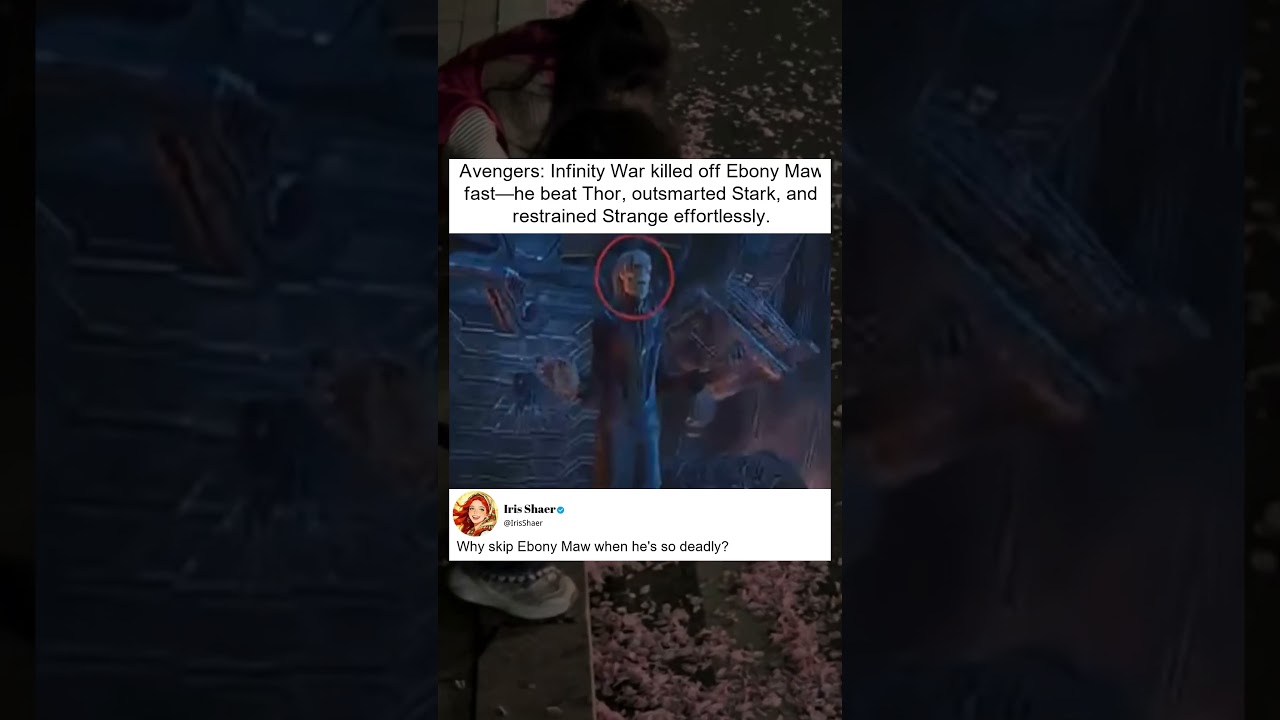 Ebony Maw's Quick Exit