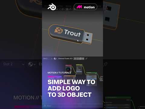 Here is a Simple Way to Add Logo to Your 3D Object! #animation #motiongraphics #tutorial #blender
